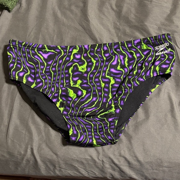 Speedo | Swim | Speedo Swim Briefs In Black Purple And Green | Poshmark